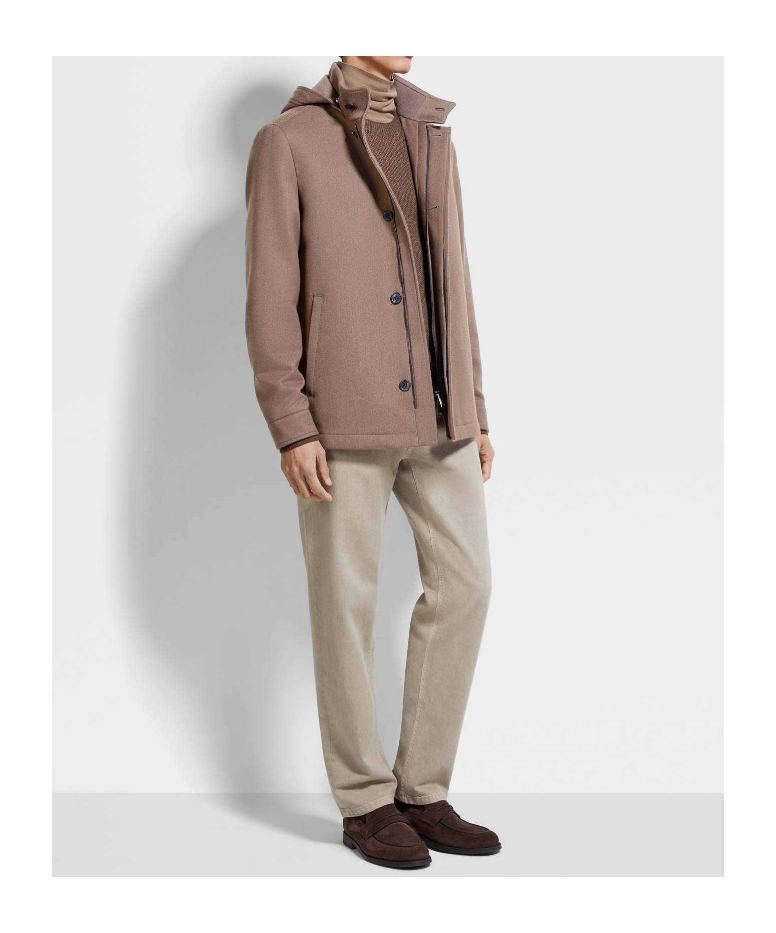 ZEGNA Zegna Concealed-Fastening Hooded Jacket